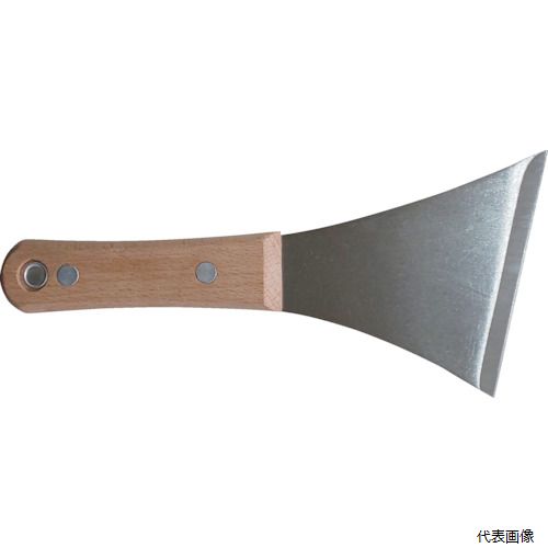 【特長】 ●鋼の総焼入れのため、丈夫です。 ●先が小刃になっており、汚れやペンキ剥がし、さび落としなどに最適です。 ●柄は、手になじみやすい木を使用しています。 【用途】 ●汚れ・ペンキ剥がし、錆落としなどに。 【仕様】 ●全長(mm)：1...