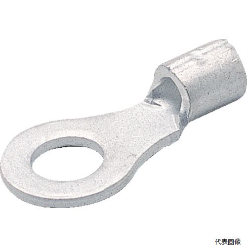【特長】 ●接触面（舌部）が丸く、ねじ固定用の取り付け穴がある裸圧着端子です。 【用途】 ●軟銅のより線または、単線の電線を接続するために使用します。 【仕様】 ●電線抱合範囲単線(mm)：1.14〜1.82 ●電線抱合範囲より線(［［MM...