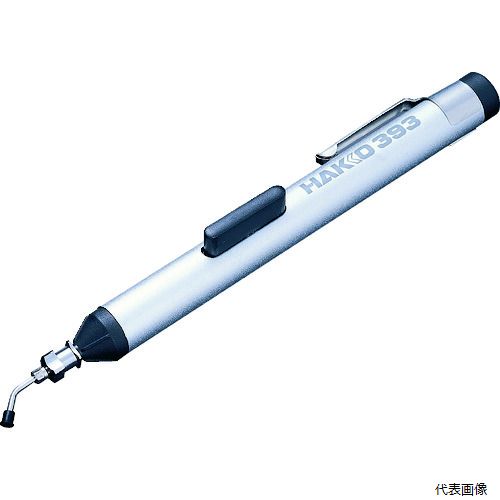 【特長】 ●電源やポンプ不要で携帯に便利です。 ●導電性の材料を使用しています。 ●本体後部のキャップをはずすと、ノズル、パッドが収納できます。 【用途】 ●携帯用吸着ピンセット。 【仕様】 ●全長(mm)：132 ●本体寸法(mm)：φ1...