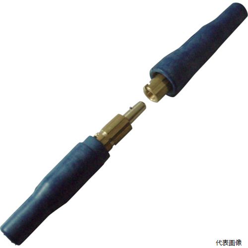 【特長】 ●ジョイント部にテーパー式および案内溝を採用し、簡単にしかも確実に着脱が可能です。 【仕様】 ●溶接電流(A)：400〜500 ●使用電線(［［MM2］］)：60〜80 ●全長(mm)：270 ●接続用途：ケーブル+ケーブル ●電...