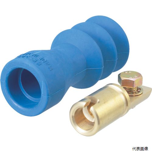 【特長】 ●溶接機の二次側端子に電線を着脱することが容易に行えます。 ●溶接機の二次側端子のサイズに左右されることなくボルトで取り付け可能です。 【仕様】 ●溶接電流(A)：400〜500 ●全長(mm)：85 ●接続用途：ケーブル+溶接機...