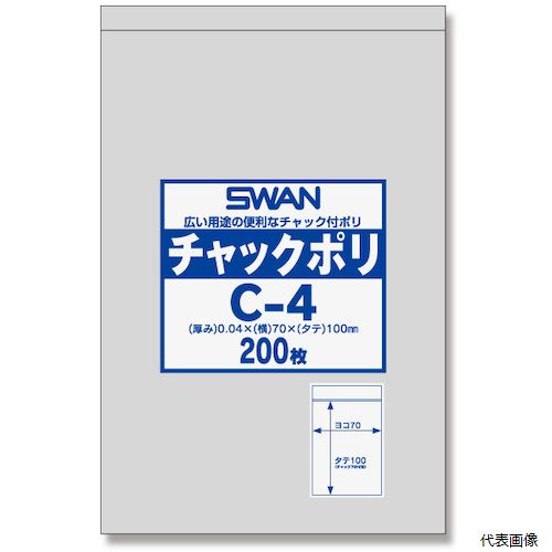 【特長】 ●広い用途で使用できるチャック付きポリ袋です。 ●外袋取り出し口をテープ止めしてあるので、使用するまで中身が飛びだすことがありません。 【用途】 ●小物などの整理に最適。 【仕様】 ●色：透明 ●縦(mm)：100 ●横(mm)：...