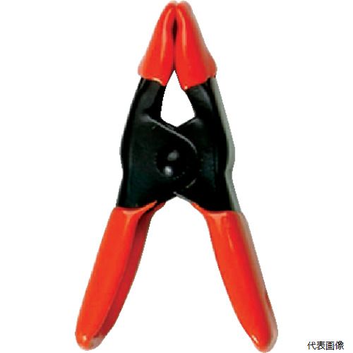 【特長】 ●樹脂カバー付なので、素材を傷めません。 ●素材をしっかりと挟むことができます。 ●ワークをしっかりと挟むことができます。 【仕様】 ●全長(mm)：49 ●最大口開き(mm)：約15 ●ふところ(mm)：10 ●ハンドル部・ハサ...