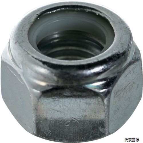 【特長】 ●ナットの上部にねじ径より小さいナイロンの白色リングがカシメられているため、ナイロンが反発し、戻り止め、緩み止め効果を発揮します。 ●ダブルナットや特殊ワッシャー等を使用せずに緩み止めの機能を発揮します。 ●ナイロンのためボルトを...