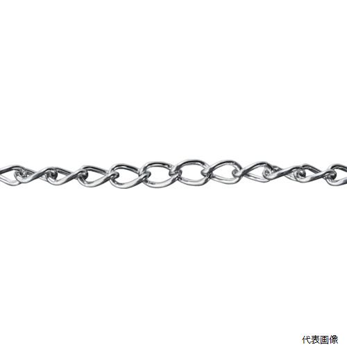 【特長】 ●チェーンのリンクを90°ひねったタイプです。 【用途】 ●パーツとの併用で、転倒防止・連結部品として使用できます。 【仕様】 ●全長(m)：2 ●線径d(mm)：2.3 ●内長P(mm)：11.7 ●内幅W(mm)：6.0 ●使...