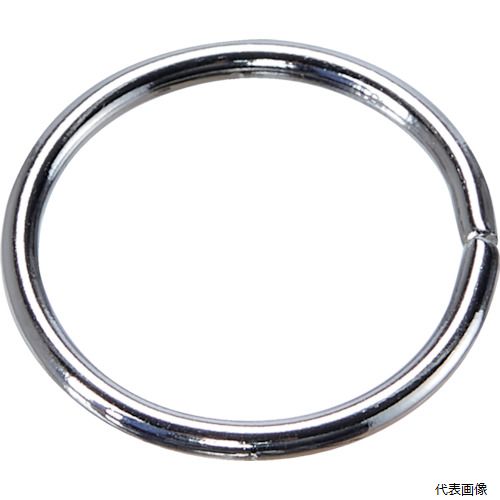 【特長】 ●有害化学物質を含まない環境に配慮した製品です。 ●スチール製のため安価に利用できる丸リンクです。 【用途】 ●かばんや衣類などの金具として。 【仕様】 ●使用荷重(N)：30 ●D(mm)：2.5 ●L(mm)：25 ●表面処理...