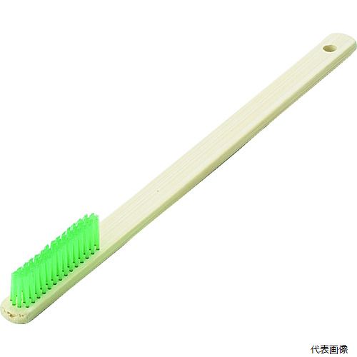 【特長】 ●安価で一般大量購入向きです。 【用途】 ●機械部品の洗浄、接着剤の塗布などに。 【仕様】 ●毛材：66ナイロン ●行数(行)：4 ●線径(mm)：0.2 ●植付(mm)：62 ●毛丈(mm)：16 ●全長(mm)：295 ●幅(...