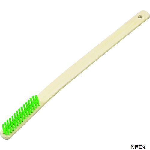 【特長】 ●安価で一般大量購入向きです。 【用途】 ●機械部品の洗浄、接着剤の塗布などに。 【仕様】 ●毛材：66ナイロン ●行数(行)：4 ●線径(mm)：0.2 ●植付(mm)：62 ●毛丈(mm)：16 ●全長(mm)：295 ●幅(...