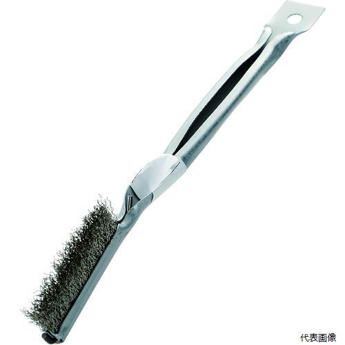 【特長】 ●ハンドル部が持ちやすく、金属でできているので破損しにくくなっています。 【用途】 ●溶接の前後処理、ペンキはがし、サビ落とし。 【仕様】 ●毛材：ステンレス(SUS304) ●行数(行)：1 ●線径(mm)：0.30 ●植付(m...