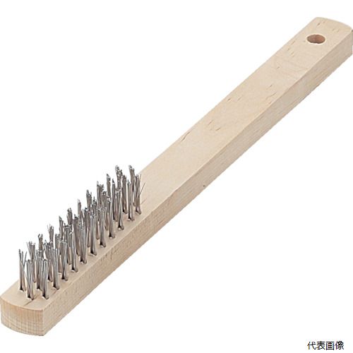 【特長】 ●毛腰が強く頑固な付着物にも対応できます。 ●使いやすくて安価です。 ●ワイヤとステンレス、ゴールドメッキ線を用意しました。 【用途】 ●サビ落とし、ペンキはがし。 【仕様】 ●毛材：ステンレス(SUS304) ●行数(行)：3 ...