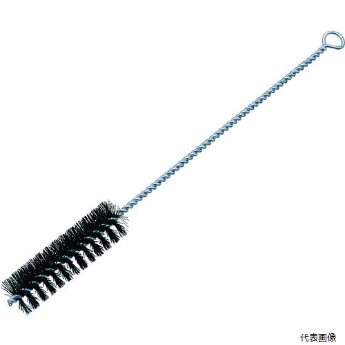 【特長】 ●ブラシ植毛が円筒形であるため、比較的細いパイプの内側でも掃除ができます。 ●傷付きやすい製品の洗浄に優れたねじりブラシです。 【用途】 ●パイプの内側の汚れ洗浄、サビ落とし、バリ取りなど。 【仕様】 ●軸径(mm)：3.8 ●植...