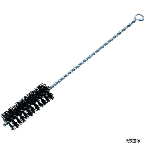 【特長】 ●ブラシ植毛が円筒形であるため、比較的細いパイプの内側でも掃除ができます。 ●傷付きやすい製品の洗浄に優れたねじりブラシです。 【用途】 ●パイプの内側の汚れ洗浄、サビ落とし、バリ取りなど。 【仕様】 ●軸径(mm)：3.8 ●植...