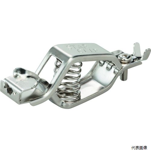 【特長】 ●くわえる力が強く、安全・正確・迅速に電路の接続ができます。 【用途】 ●電気機器・測定機器、アース用端子などに。 【仕様】 ●定格(A)：50 ●全長(mm)：105 ●最大開口寸法(mm)：38 ●本体高さ(mm)：37 ●本...