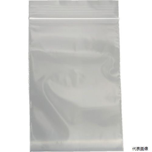 【特長】 ●チャック付ですので小物の分類や部品などの保護に最適です。 ●中身がよく見える透明タイプです。 【用途】 ●部品などの保管、管理。 ●色：透明 ●縦(mm)：120 ●横(mm)：85 ●厚さ(mm)：0.08 ●幅(mm)：85...