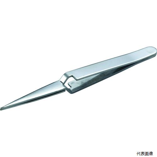 【特長】 ●手をはなすと閉じるため、バイスがわりに使用できます。 ●はんだ付け作業などに便利です。 ●逆動作モデルです。 ●開き寸法：10mm 【用途】 ●小物つまみ作業に。 【仕様】 ●全長(mm)：120 ●幅(mm)：8 ●先端幅(m...