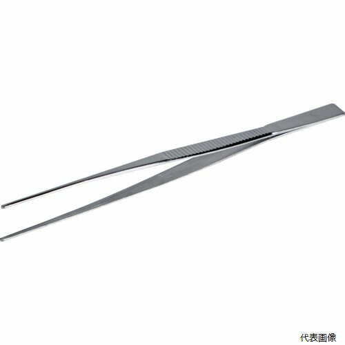 【特長】 ●微小なパーツや小物を容易につかむことができます。 ●直タイプ（ギザ付）です。 【用途】 ●小物つまみ作業に。 【仕様】 ●全長(mm)：180 ●幅(mm)：10 ●先端形状：直/ギザ付 【材質／仕上】 ●ステンレス（SUS43...