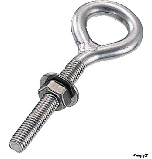 【特長】 ●首下が長いので、厚みのある部分に使用できます。 【用途】 ●機械器具類の吊り上げなど、一般の荷役に。 ●使用荷重(kN)：0.49 ●B(mm)：60 ●D(mm)：5.2 ●H(mm)：30 ●L(mm)：16 ●T(mm)：...