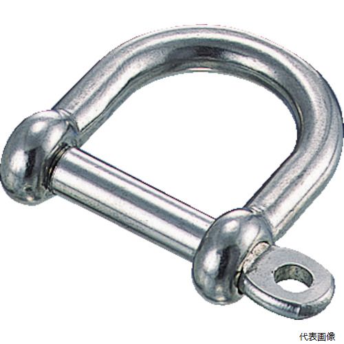 【特長】 ●幅が広いので、幅広のベルトなどにも使用できます。 【用途】 ●連結金具として。 ●使用荷重(kN)：0.88 ●ねじ径：M5 ●B(mm)：25 ●D(mm)：5 ●L(mm)：22.5 ●d(mm)：10 【材質／仕上】 ●ス...