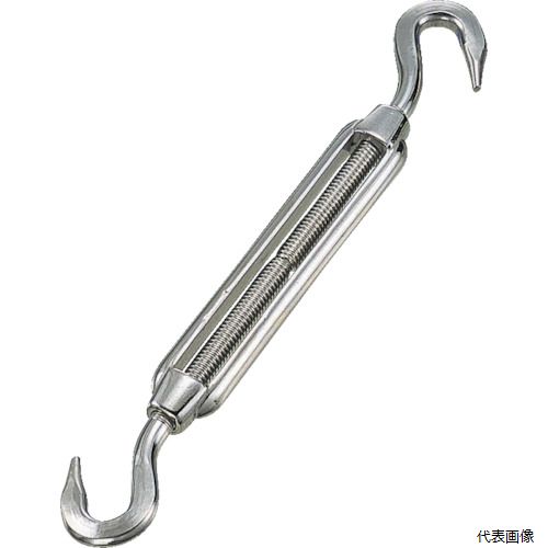 【特長】 ●枠を回転させると、緩めたり、締めたりすることができます。 【用途】 ●ワイヤロープの張り具合の調節に。 【仕様】 ●使用荷重(kN)：0.15 ●ねじ径：M3 ●L(mm)：45 ●W(mm)：8.5 ●S(mm)：4.5 ●L...