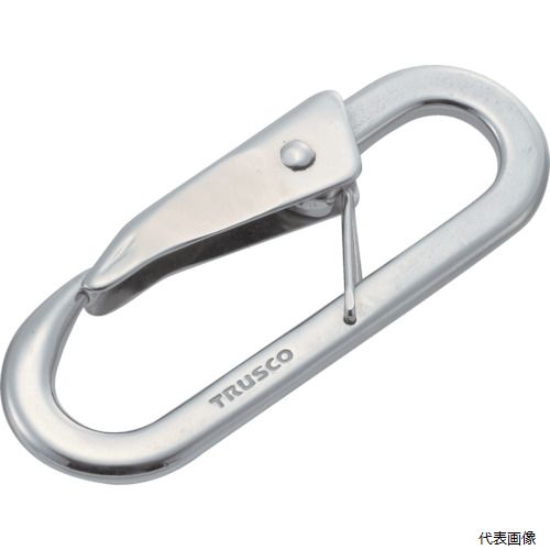 【特長】 ●外れ止めフックが付いていますので、絡まりを防ぎます。 【用途】 ●連結金具として。 【仕様】 ●使用荷重(kN)：0.59 ●D(mm)：8 ●L(mm)：98 ●S1(mm)：14 ●S2(mm)：13 ●W(mm)：39 ●...