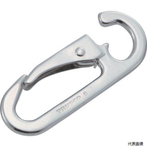 【特長】 ●ハンマーで叩くだけなので、溶接などの作業が不要です。 【用途】 ●連結金具として。 【仕様】 ●使用荷重(kN)：0.2 ●D(mm)：5.5 ●L(mm)：65 ●S(mm)：7 ●W(mm)：21 ●t(mm)：4.5 【材...