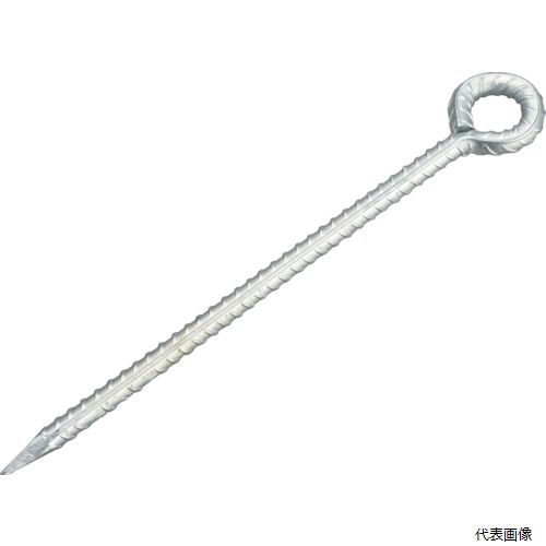 【特長】 ●異形タイプで引き抜き強度をアップしました。 【用途】 ●ロープ、ワイヤなどの固定に。 ●各種テント、タープ設営、園芸、区画ロープ設置などに。 【仕様】 ●首下長(mm)：1200 ●幅(mm)：52 ●径(mm)：13 ●内径(...