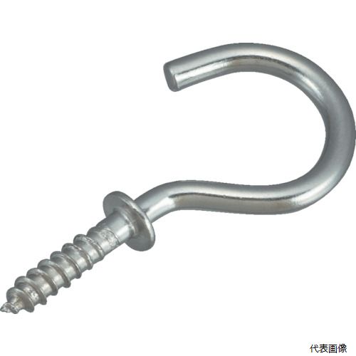 【用途】 ●木下地にねじ込み、吊り、固定金具に。 【仕様】 ●耐荷重(kg)：1.8 ●線径(mm)：2.4 ●S(mm)：11 ●D(mm)：22 ●入口寸法(mm)：9 【材質／仕上】 ●ステンレス（SUS304） 【入数】 ●1PK/...