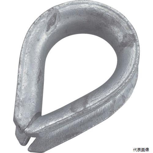 【特長】 ●端末加工するワイヤコースとして使います。 【用途】 ●ワイヤロープの先端をアイ加工して使用する場合のワイヤの摩耗の防止に。 【仕様】 ●適合ロープ径(mm)：10 ●A(mm)：48 ●B(mm)：28 ●D(mm)：45 ●C...