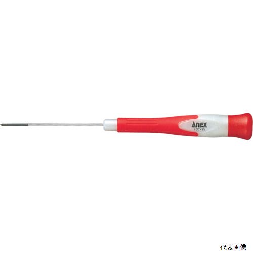 【特長】 ●力が入りやすい四角断面形状ハンドルです。 ●ソフトグリップを採用しています。 【仕様】 ●刃先：［［＋］］No.0 ●軸長(mm)：100 ●全長(mm)：208 【材質／仕上】 ●軸：特殊合金鋼 ●グリップ：ポリプロピレン、エ...
