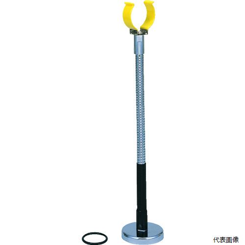 【特長】 ●自由に照射角度を変えることができます。 ●外径50mmの照明部を持つストロングライトの簡易取り付けに利用できます。 ●マグネットのベースで鉄部に固定して、フレキシブルの首で任意の状態でライトを支持します。 【用途】 ●Φ50ライ...