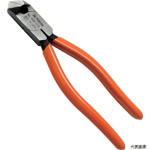 【特長】 ●電気・通信工事での配線の切断作業に最適です。 ●刃に角度を付けていますので、指が邪魔にならず切断作業がスムーズにできます。 【用途】 ●AV・通信・精密機器の組立、配線、内線工事用に。 【仕様】 ●全長(mm)：183.0 ●切...