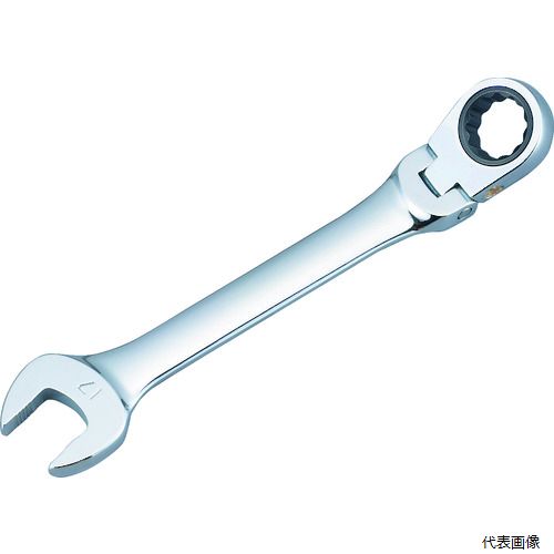 【特長】 ●正逆の切り替えは付いていません。 ●美しい硬質クロムメッキ処理をしています。 ●スパナ部分はノンスリップ仕様になっているので、ボルトやナットをしっかりとつかめます。 ●72枚歯のギアを採用しています。 ●ギヤレンチの柄部の曲がり...