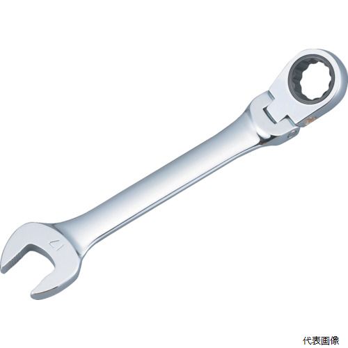 【特長】 ●正逆の切り替えは付いていません。 ●美しい硬質クロムメッキ処理をしています。 ●スパナ部分はノンスリップ仕様になっているので、ボルトやナットをしっかりとつかめます。 ●72枚歯のギアを採用しています。 ●ギヤレンチの柄部の曲がり...