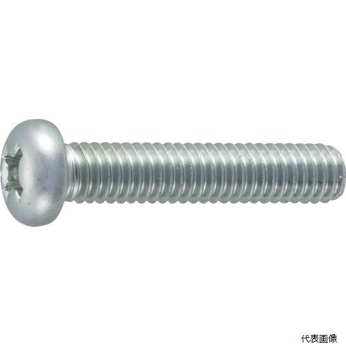 【特長】 ●環境負荷の少ない三価クロメート品です。 【仕様】 ●寸法(mm)d：M5 ●寸法(mm)L：45 ●ねじピッチ(mm)：0.8 ●頭部径(mm)：9 ●頭部厚さ(mm)：3.3 ●適合ドライバー：プラスNo.2 ●強度区分：4....