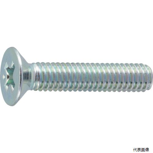 【特長】 ●頭部を沈める必要のある作業に適しています。 ●環境負荷の少ない三価クロメート品です。 【仕様】 ●寸法(mm)d：M3 ●寸法(mm)L：16 ●ねじピッチ(mm)：0.5 ●頭部径(mm)：6 ●頭部厚さ(mm)：1.75 ●...
