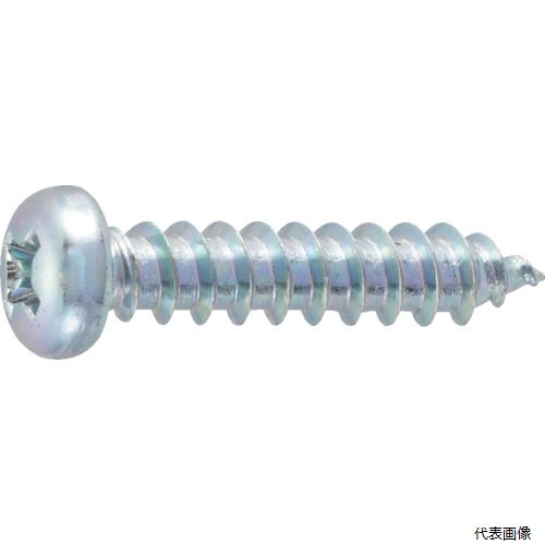【特長】 ●環境負荷の少ない三価クロメート品です。 ●タップやナットを使用せず、下穴だけで締結ができる薄板鋼板用のねじです。 【仕様】 ●寸法(mm)d：M6 ●寸法(mm)L：12 ●頭部径(mm)：10.5 ●パッケージ：ボルトンパック...