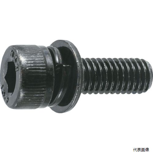 【特長】 ●環境負荷の少ない三価クロメート品です。 【仕様】 ●寸法(mm)d：M6 ●寸法(mm)L：15 ●ねじピッチ(mm)：1 ●強度区分：10.9 ●表面処理：三価クロメート（黒） ●パッケージ：ボルトンパック（ブリスター） ●ワ...