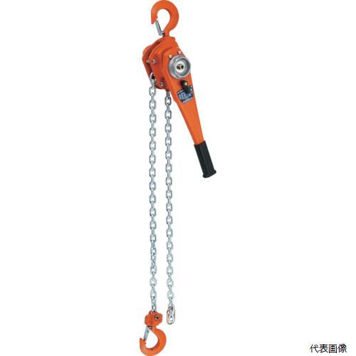 【特長】 ●空転操作をせずに空転ができるレバーホイストです。 ●無負荷時に切り替えレバーを中央の位置（N）にするだけで自動空転になり、チェーンの右側、左側の長さ調節ができます。 ●定格荷重(t)：3.2 ●標準揚程(m)：1.5 ●フック間...