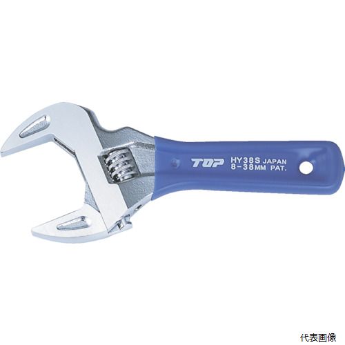 【特長】 ●ショートタイプです。 ●便利な指掛けフック機能付です。 ●口を全開にしてもアゴの出っぱりがなく、狭い場所に最適です。 ●1クラスワイドな口開きです。 ●水道、ガス、エアコンや車両関係の込み入った場所でのナット締め他、広範囲なねじ...
