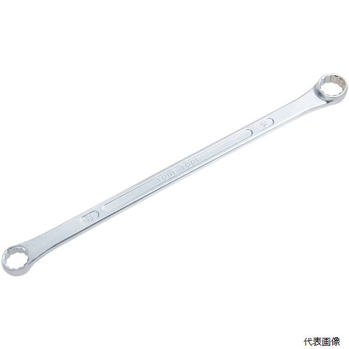 【特長】 ●全長が長いので小さな力で締め付け・緩め作業ができます。 ●めがね部は12角です。 【用途】 ●六角ボルト・ナットの締め付け・緩め作業。 【仕様】 ●対辺寸法(mm)：22×24 ●全長(mm)：435 【材質／仕上】 ●構造用鋼...