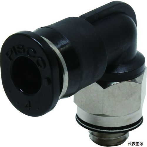 【特長】 ●スタンダードタイプに比べ、容積比40%の小型化に成功したワンタッチ継手です。 ●開放リングを楕円形状にすることで、超小型にもかかわらずチューブの脱着が簡単です。 ●適合チューブ外径D(mm)：4 ●接続口径：M5×0.8 ●六角...