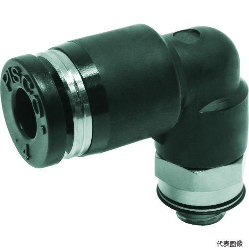 【特長】 ●機種により取付け後、チューブの取出角度が変えられます。 ●条件により、水を流すことも可能です。 ●機種を豊富に取り揃え、あらゆる空気圧配管に対応します。 ●適合チューブ外径D(mm)：4 ●接続口径：M5×0.8 ●六角対辺(m...