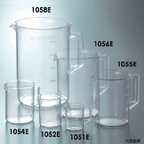 【特長】 ●耐薬品性、耐熱性、透明度に非常に優れたTPX［［R上］］樹脂製です。 ●底面が平らなため、かくはん子でのかくはんが可能です。 ●オートクレーブ（121℃）も可能です。 【仕様】 ●容量(ml)：2000 ●目盛間隔(ml)：10...