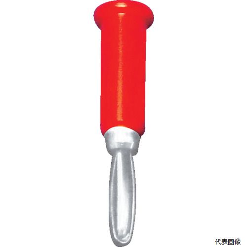 【特長】 ●4mmのバナナプラグです。カラーバリエーションは6色です。 ●結線方法ははんだ付けとなります。 【用途】 ●各種の試験・実験などに。 【仕様】 ●色：赤 ●定格：30V-3A ●絶縁抵抗：DC500V/50MΩ以上 ●耐電圧：A...