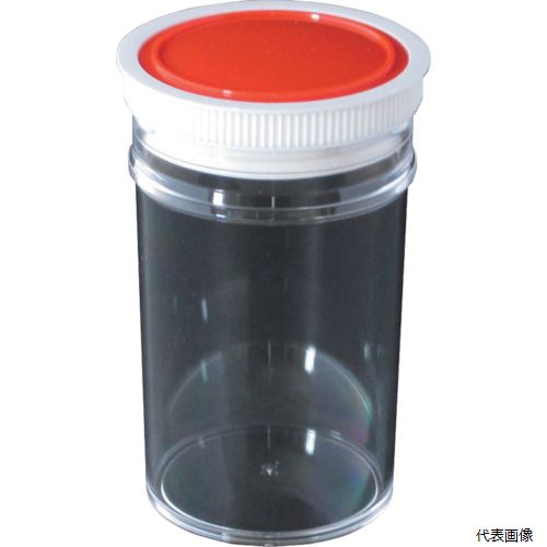 【特長】 ●粉末・錠剤用標本瓶または見本容器として便利です。 【仕様】 ●容量(ml)：200 ●直径(mm)：59.5 ●高さ(mm)：109 ●口径(mm)：59.5 ●中栓：なし ●色：透明 ●フタ色：橙 ●内径(mm)：59.5 ●...