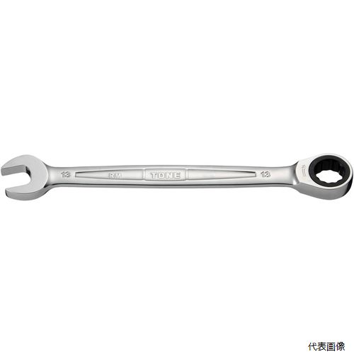 【特長】 ●ストレート形状により本体が薄いため、深く奥まった狭い箇所での作業に威力を発揮します。 ●安全ロープ取り付け穴付です。(RM-14以上） ●グッドデザイン賞受賞品です。 ●薄型のラチェットヘッドには72枚ギアを装備しているため少な...