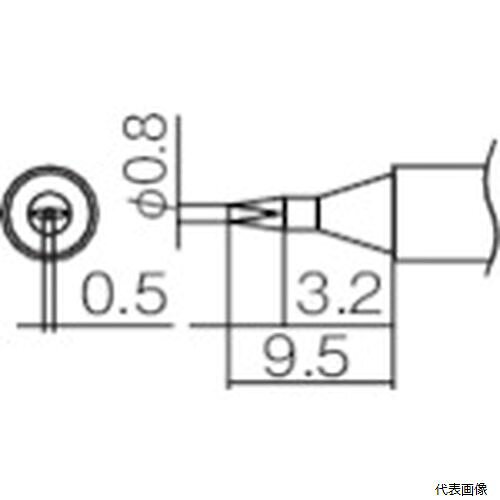 【仕様】 ●適合機種：FM-2027・FM-2028 ●コテ先名称：0.8D型 ●鉛フリーはんだ対応 ●適合ステーション本体：FX-950・FX-951・FX-952・FM-203・FM-206 ●ヒーター一体型 【入数】 ●1本 他のサイ...