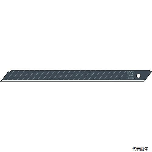 【特長】 ●壁紙、床材を切ることを目的として開発したプロ用小型カッターロング刃です。 ●切り口がキレイに仕上がる、切れ味抜群の鋭角刃付けです。 ●切れ味・耐久性共に〇、バランスの良い黒刃です。 ●コストパフォーマンス抜群の替刃1枚で24回切...