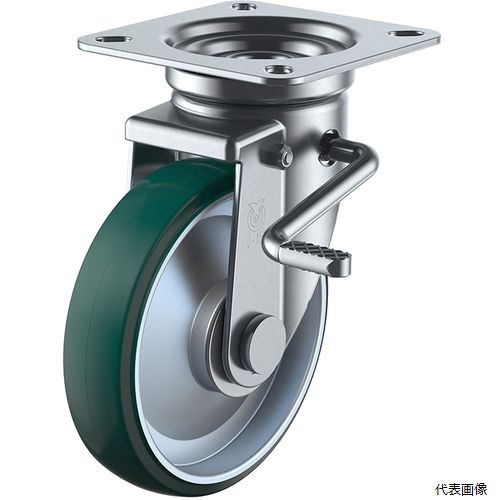 【特長】 ●標準的な大型キャスターで重量物の運搬に数多く使用されています。 【用途】 ●台車、ワゴンに最適です。 【仕様】 ●許容荷重(daN)：180 ●許容荷重(kgf)：183.6 ●車輪径D(mm)：100 ●車輪幅(mm)：32 ...