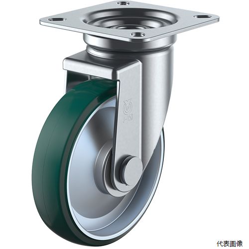 【特長】 ●標準的な大型キャスターで重量物の運搬に数多く使用されています。 【用途】 ●台車、ワゴンに最適です。 【仕様】 ●許容荷重(daN)：180 ●許容荷重(kgf)：183.6 ●車輪径D(mm)：100 ●車輪幅(mm)：32 ...